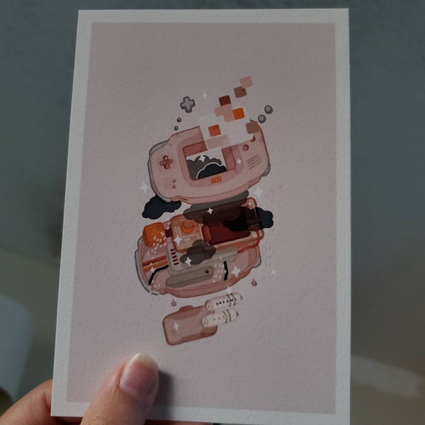 Dreamy Deconstructed Gameboy Art Print | Art Print | Game Art Print ...