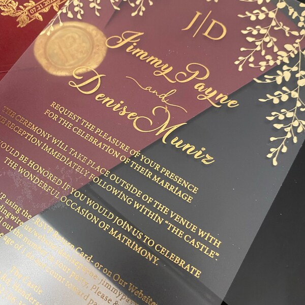 Wedding Invitation, Paper Invitations, Paper Black Invitations ...