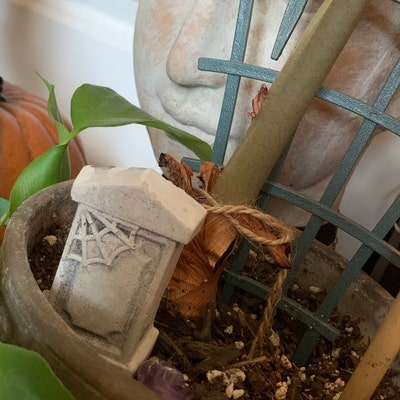 Tiny Cemetery Mausoleum Crypt Cement Potted Plant Terrarium - Etsy