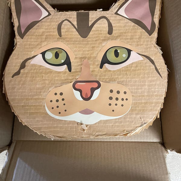 Animal Cat Kitty Handmade Pinata | Birthday Party Piñata Decor - Etsy