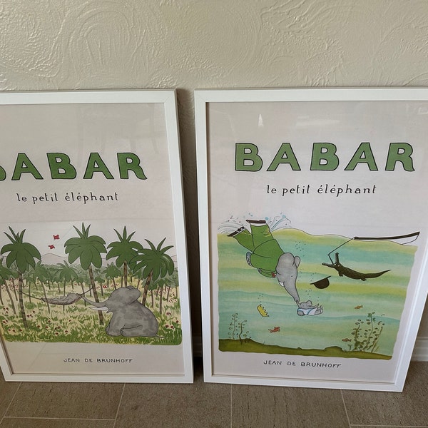 Babar Prend Son Bain • Digital Download of Vintage Babar the Elephant ...