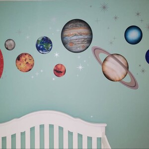 Sun & Planets Wall Stickers Set Solar System Kids Room Decor | Etsy
