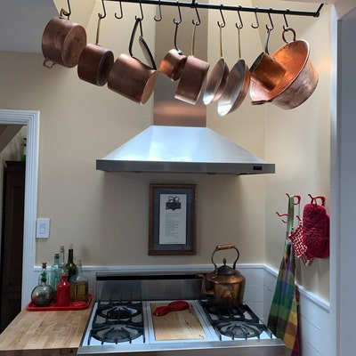 Pot Rack Iron Rod, 3/4'' Custom Made Pot Rod, Modern Wrought Iron Pot ...