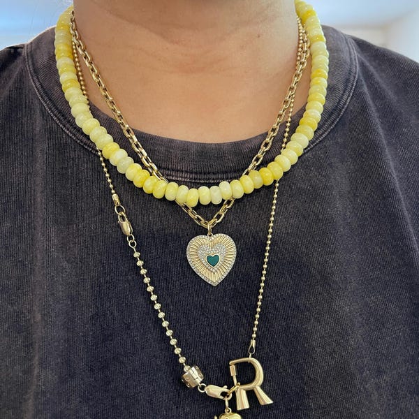 Lemonade Gemstone Necklace - Etsy