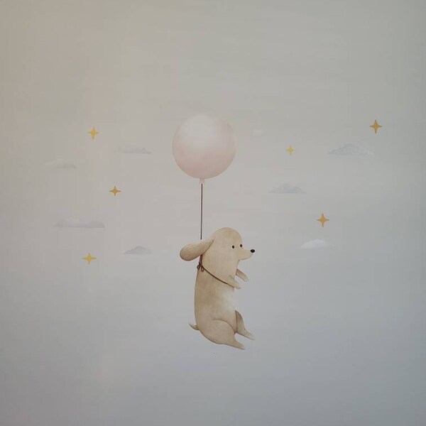 Balloon Dog Wall Decal, Plastic-free Kids Room Wall Stickers - Etsy
