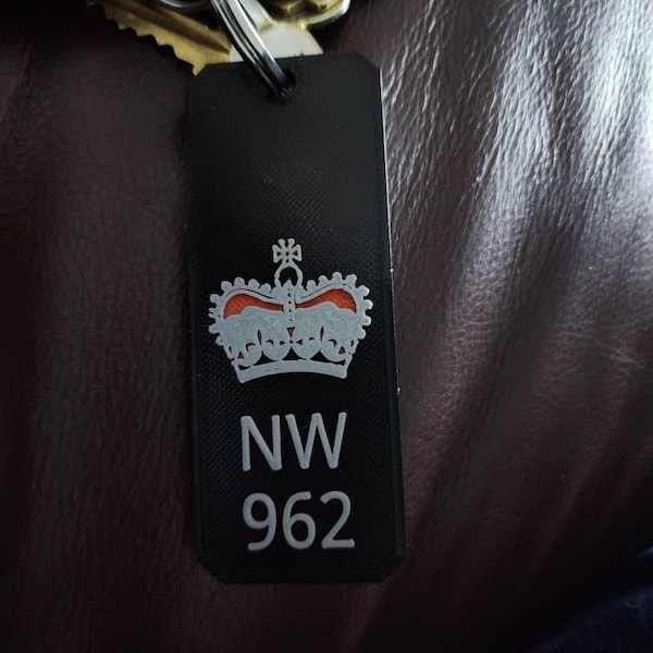 Personalised Police Officer Key Ring/bag Tag Gift With Silver Split ...