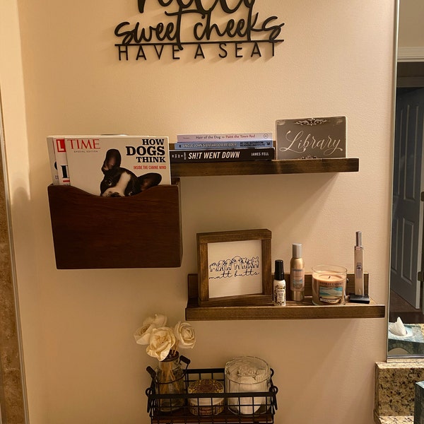 Wide 12", 14", 16", or 18 Inch Floating Ledge Shelf, Picture Ledge ...