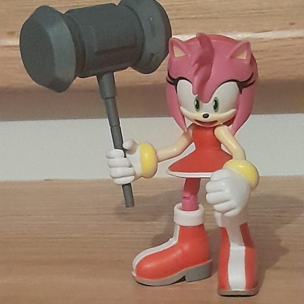 Custom Amy Rose Piko Piko Hammer Accessory Kit - Jakks 4" Sonic Scale ...