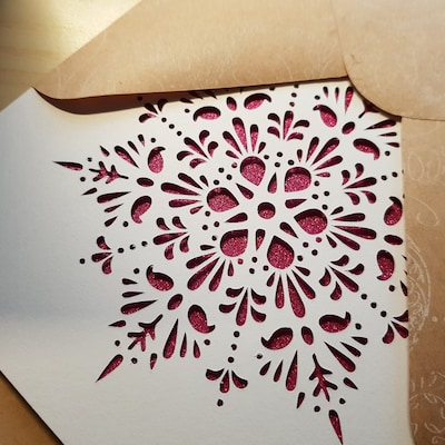 SVG. Christmas Card Svg. Snowflake Card Svg. Cricut Template Svg ...