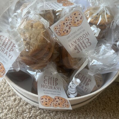 Chip Chip Hooray Printable Gift Tag Appreciation Gift Chocolate Chip ...