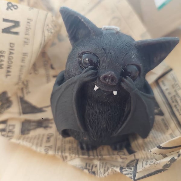Creepy Cute Bat Shaped Pillar Candle Birthday Gift for Goth Girl ...