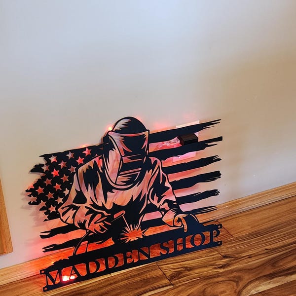 Personalized US Military Tank Metal Sign With LED Lights, Custom US ...