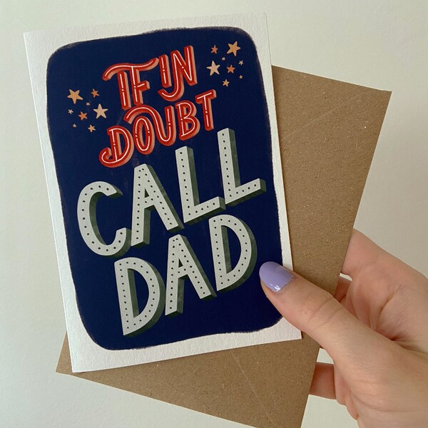 Father's Day Card, If in Doubt, Call Dad Card, Funny Father's Day Cards ...