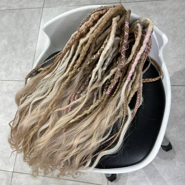 Men's Black Dreadlocks, Short Dreadlocks for Undercut, Synthetic Dreads ...