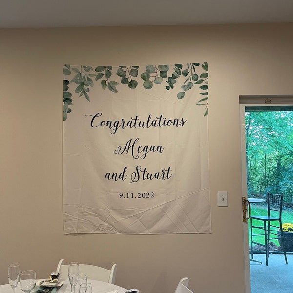 Custom Backdrop, Quote Backdrop, Wedding Vow Backdrop, Calligraphy ...