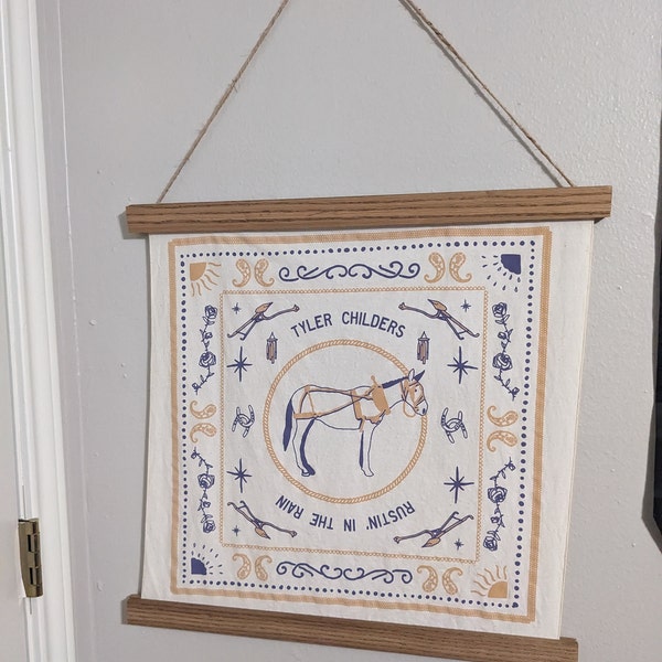 Bandana Frame - Wooden Magnetic Hanger Frame for Bandanas and Scarves ...