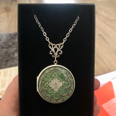 Sage Green Filigree Locket. Gift for Women. - Etsy