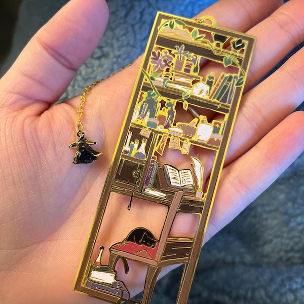 Witch’s Study | Original Design | Enamel Bookmark / Charm | 11x4cm - Etsy