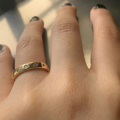 Adjustable 18k Gold Plated Double Helix Style Ring - Etsy