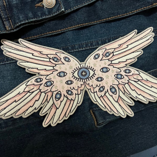 Angel Wings XL Back Patch for Jackets - Biblically Accurate Angel ...