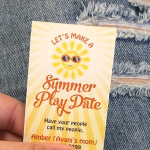 Instant Download Summer Play Date Cards Editable Pdf DIY - Etsy Canada