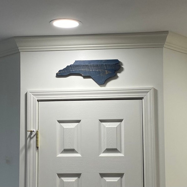 Wooden North Carolina State Sign Wall Art Decor, Large Home State ...