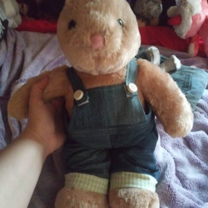 TEDDY BEAR DUNGAREES overalls Pdf Pattern. Fits 15-18 Inch Teddy Bears ...