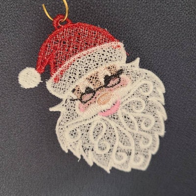 FSL Santa Ornament 2 Sizes. Christmas Embroidery Designs. Instant ...
