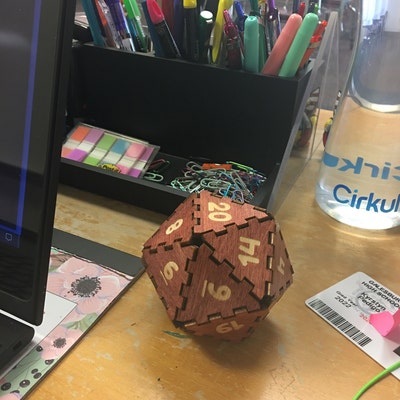 Classic JUMBO Wood D20 Dice for Rpgs - Etsy