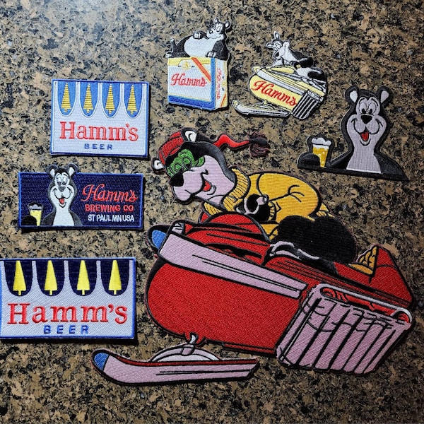 Hamm's Bear Retro Beer Patches - Iron or Sew on - Qty 2 - Etsy