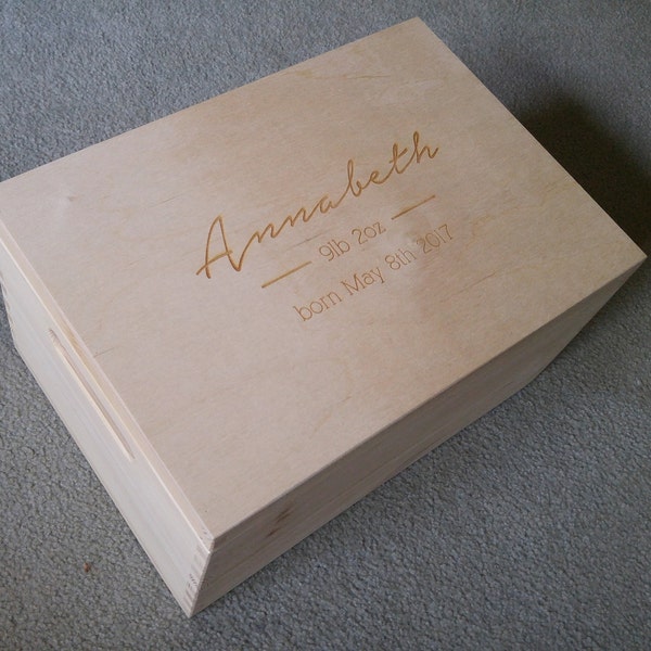 Personalized Baby Memory Box New Parent Gift - Personalised Gifts for ...