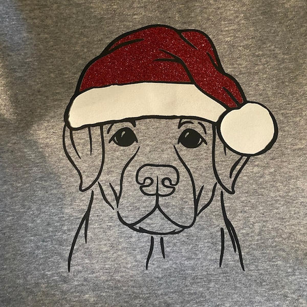Dog Santa Hat Svg File, Dog With Hat Svg, Christmas Svg File, Labrador ...