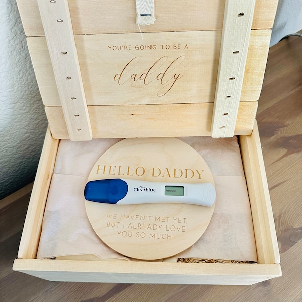 SMALL SIZE Pregnancy Announcement Gift Box // Pregnancy Announcement ...