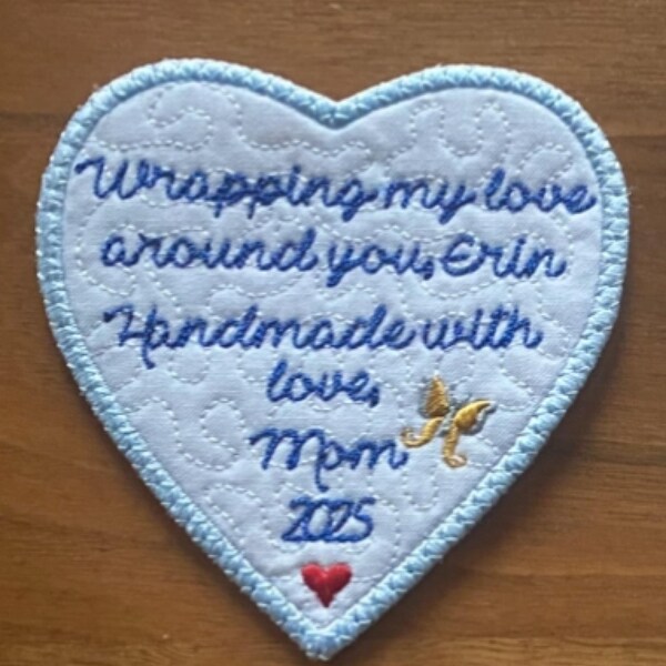 Photo Memory Quilt Label Oval Frame | Custom Photo Memory Label ...