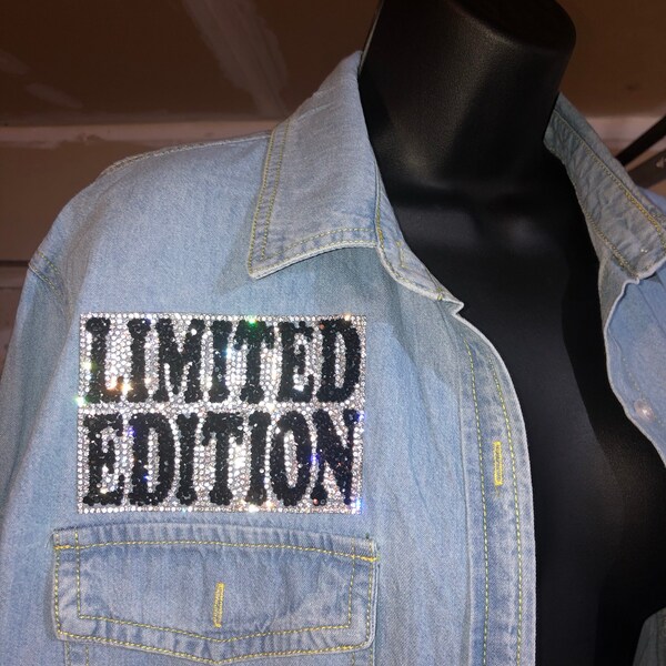 NEW, Blinged Out "limited Edition" Rhinestone Patch With Adhesive ...
