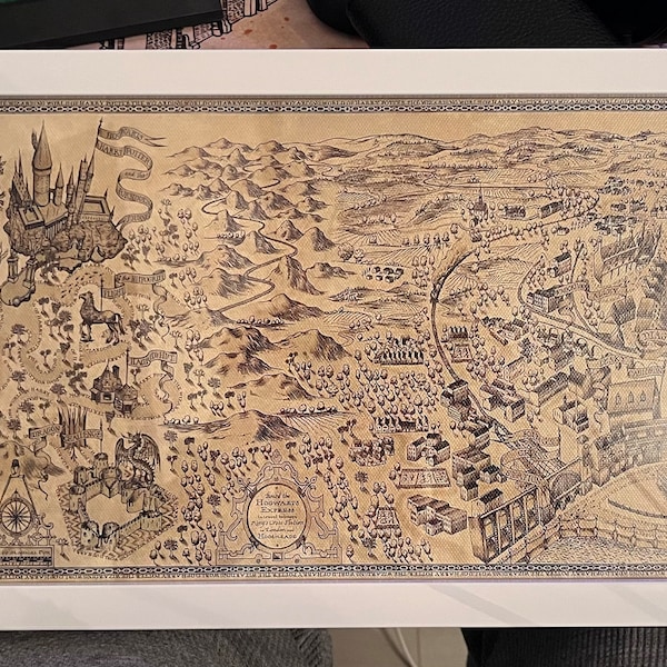 Harry Potter Map Canvas Print - the Wizarding World / London ...