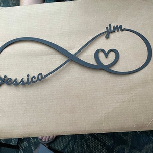 Personalized Metal Infinity Sign, Anniversary Gift, Newly Engaged Gift ...