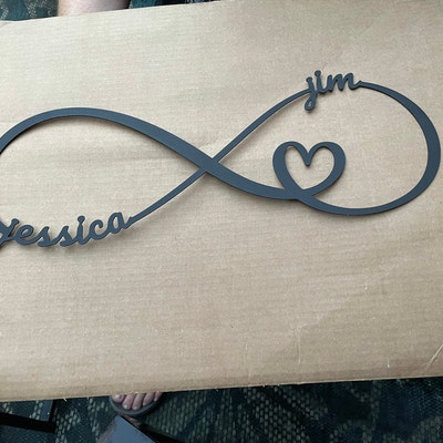 Personalized Metal Infinity Sign, Anniversary Gift, Newly Engaged Gift ...