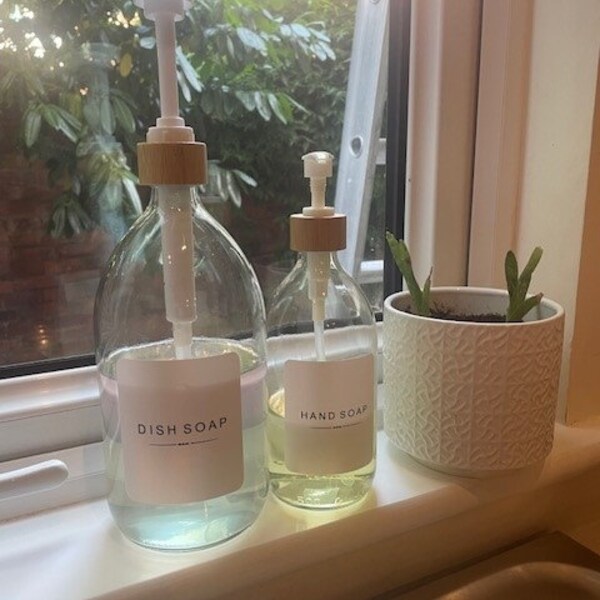 Cork Ball Glass Jars 1500ml, 1200ml, 800ml, Eco-friendly Refill Jar Set ...