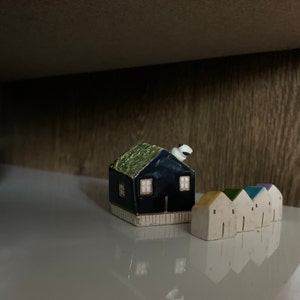 Norway House Forest Cabin Ceramic Little House Tree - Etsy