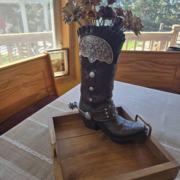 IRON Cowboy Western DINNER TRIANGLE Calling Bell Ringer Et - Etsy