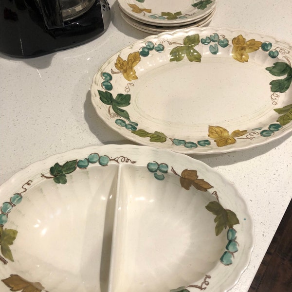Set of 4 Vintage Handpainted Pizzato Italy Fruit Design Dessert / Salad ...
