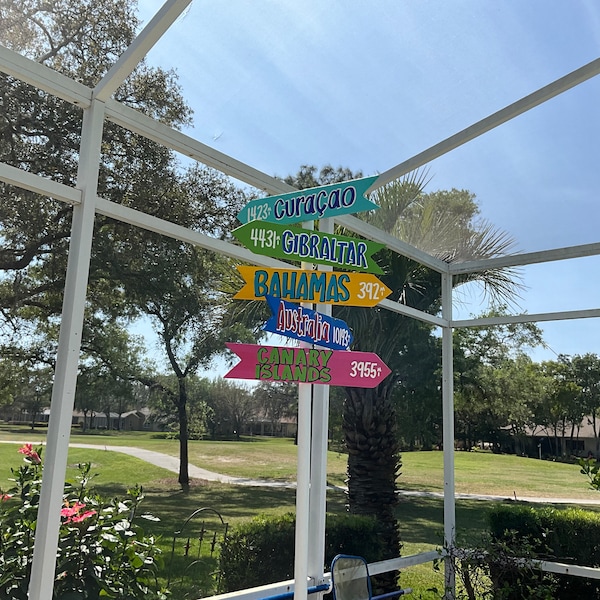 Custom Coastal Directional Signs! Set of 5 Signs - Etsy
