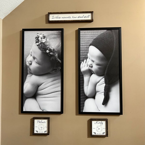 In These Moments Time Stood Still Sign | Children's Birth Clock Sign ...