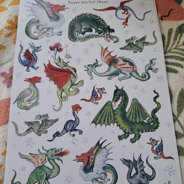 Sticker Sheet MEDIEVAL KNIGHTS Funny Whimsical Historical Stickers for ...