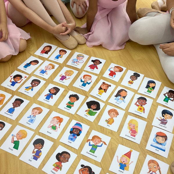 EMOTIONS & FEELINGS Printable Poster for Preschool Kids in FRENCH ...