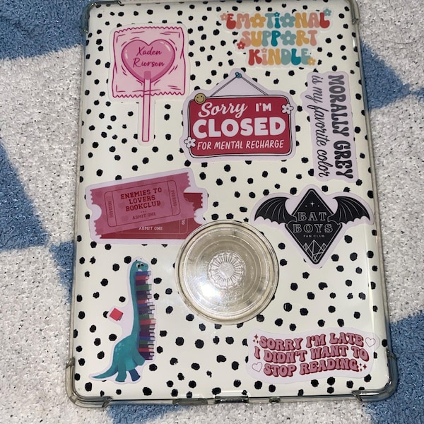 Reading in Progress Pink Do Not Disturb Waterproof Sticker for Kindle ...