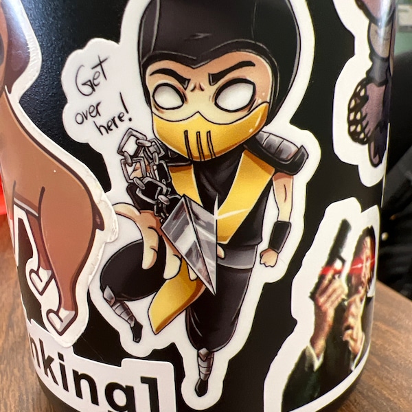 MK Fighter, Mortal Kombat Fighter Chibi Sticker Decal Game - Etsy