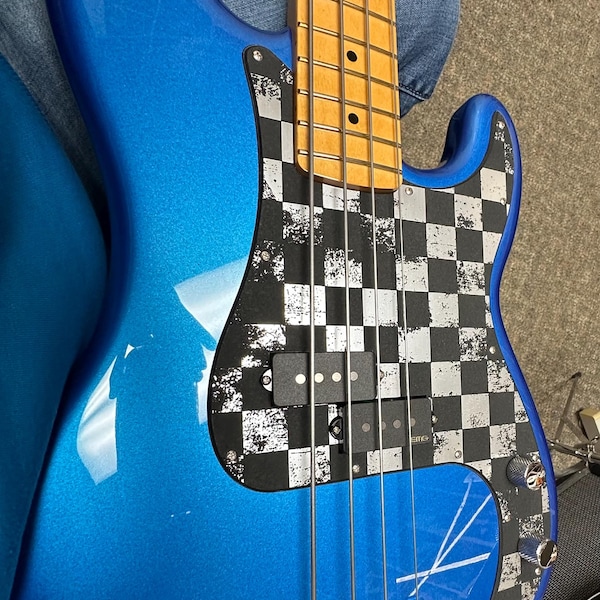 Custom White Psychedelic Textured Pickguard - Fits Fender Telecaster ...