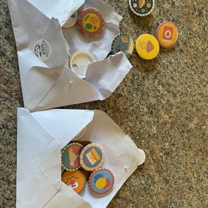 Bluey Inspired Bingo Bandit Chilli Buddy Chloe Lucky Pin Badges Button ...